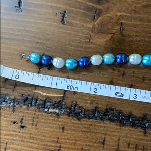 Jewelry | Faux Blue Colored Pearl Necklace | Poshmark